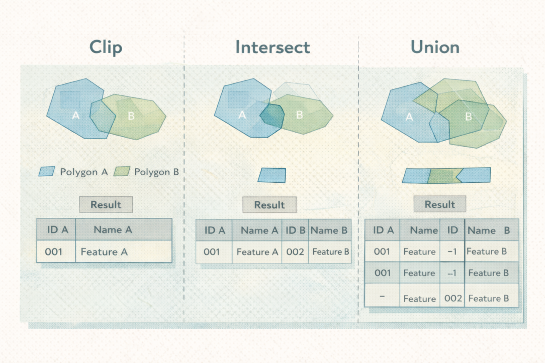 #8: Clip vs Intersect vs Union: Pick the Right Overlay – Modern GIS